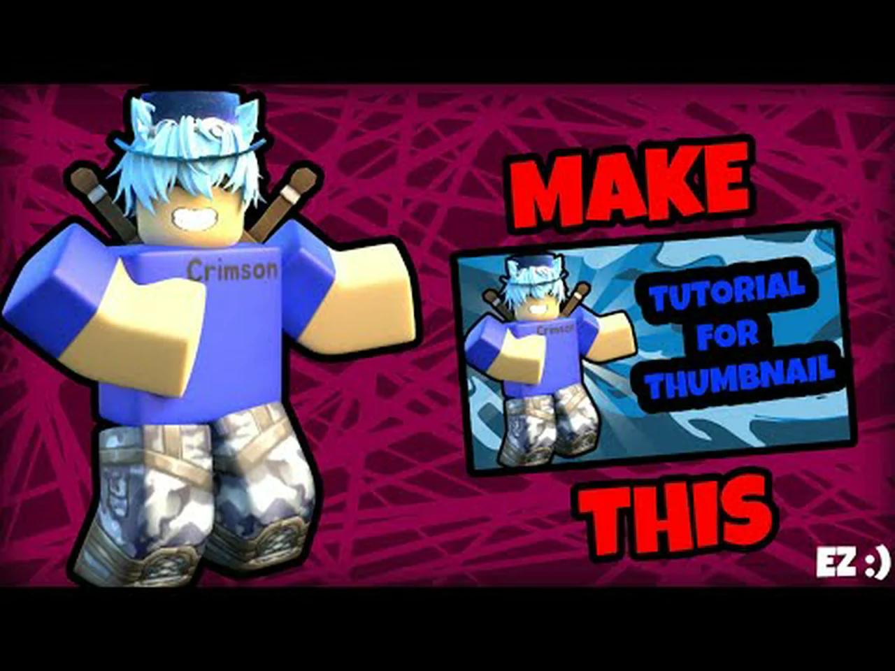 HOW TO MAKE A FREE ROBLOX THUMBNAIL (EASY TUTORIAL!) Free Using Photopea