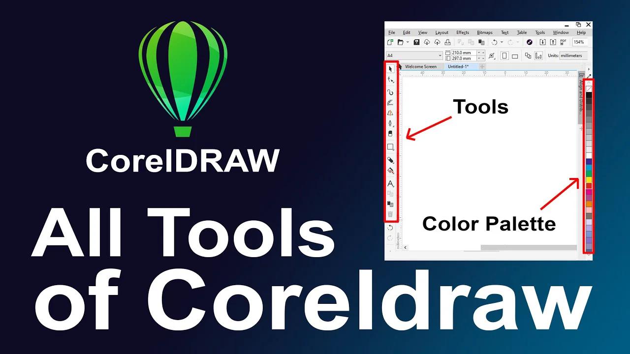 All tools of Coreldraw Class 2 - Hindi | Learn Graphic Design For FREE!
