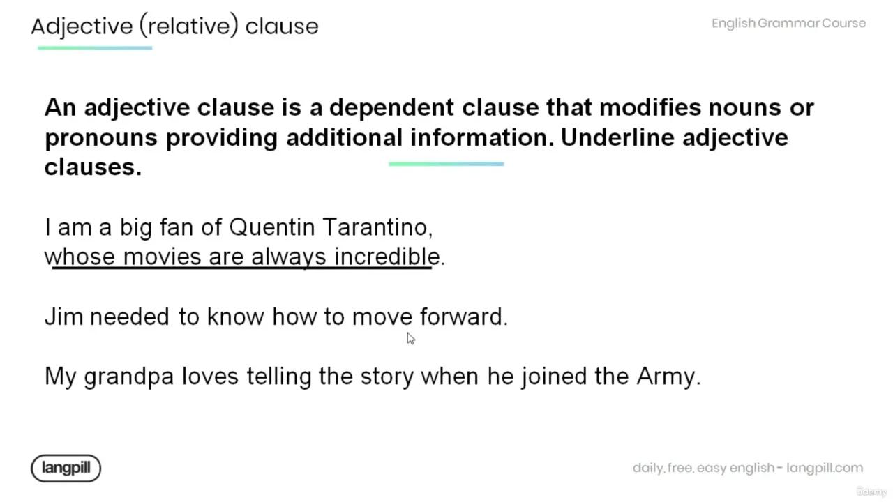 002 Review it! Adjective Relative Clauses