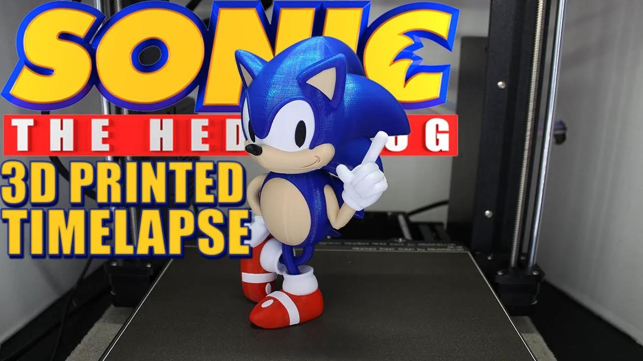 Sonic The Hedgehog 4k 3d Printed Timelapse Prusa I3mk3s Mmu2s