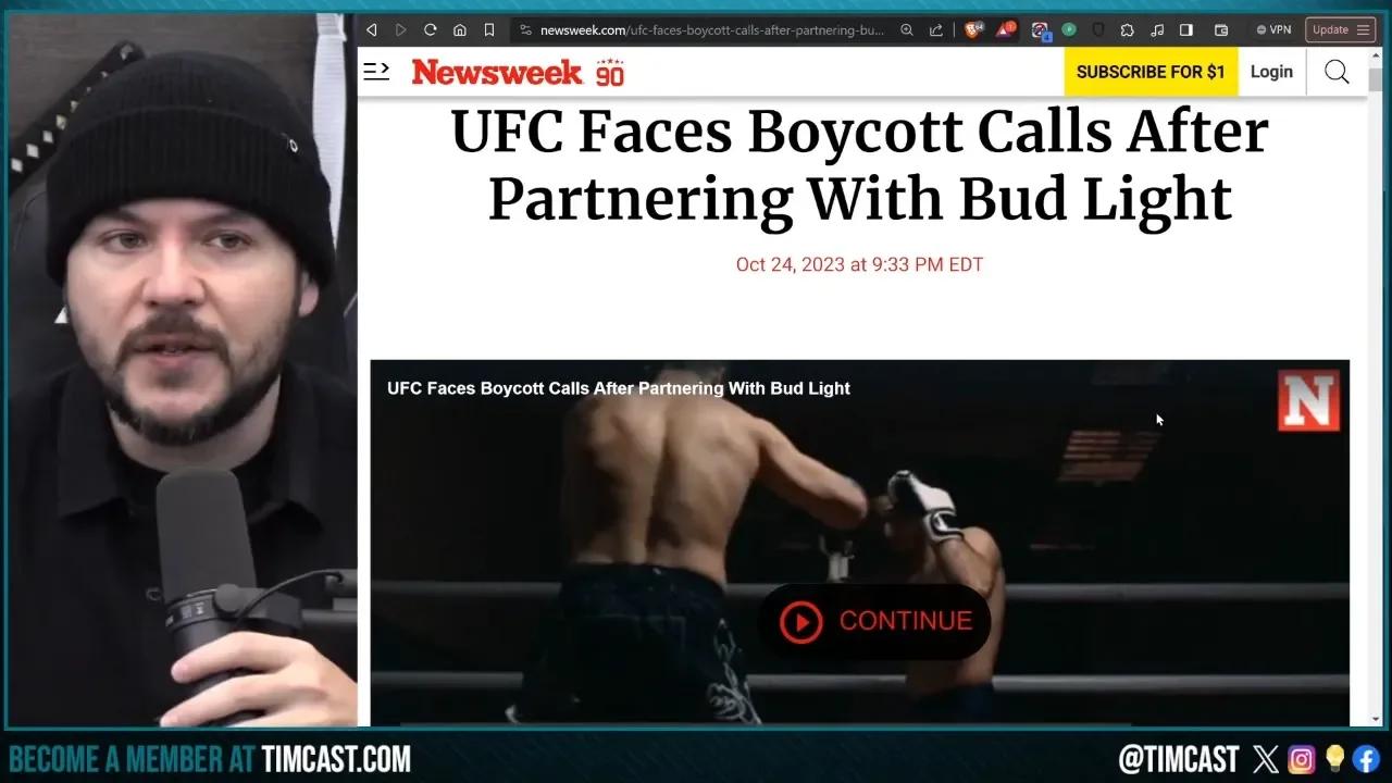 UFC Signs $100M Deal With Bud Light Sparking BOYCOTT, Beer Sales STILL ...