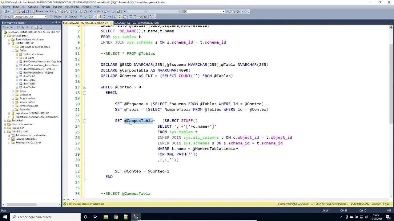 Sql Procedimiento Limpieza Tablas En Una Base De Datos Sql Server
