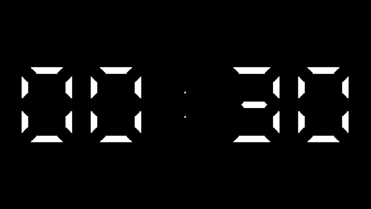 30 Minute Pixel Timer Count Up Countup Timer 30 Min 4k