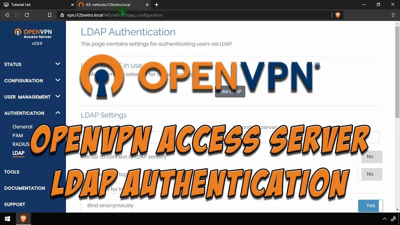 Setup OpenVPN Access Server LDAP Authentication