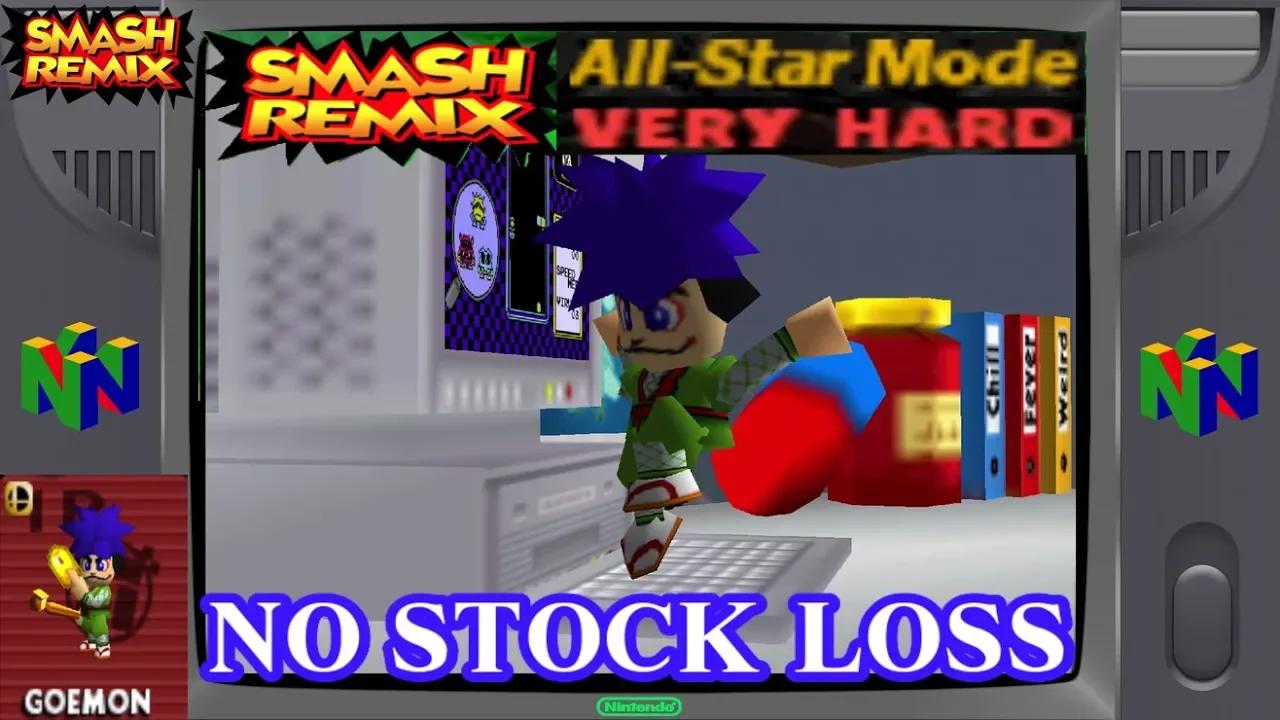 Smash Remix - All Star Mode Gameplay with Goemon (VERY HARD) No Stock Loss