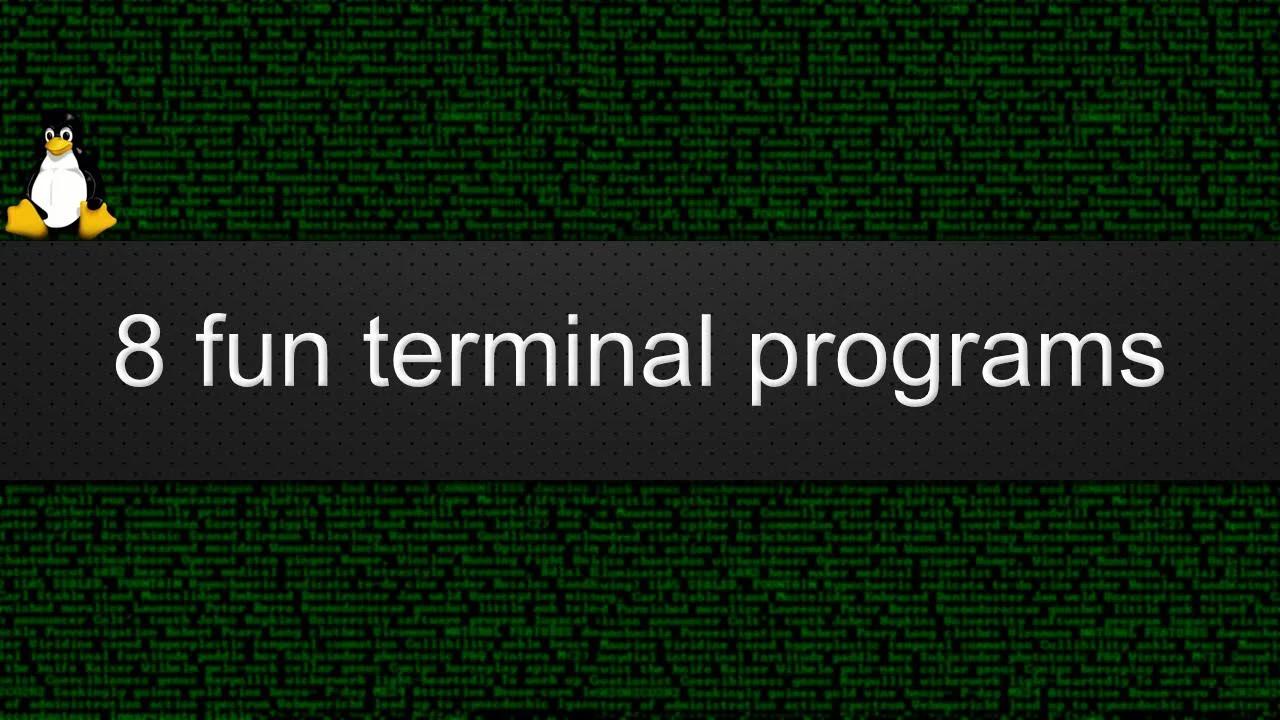 8 fun terminal programs