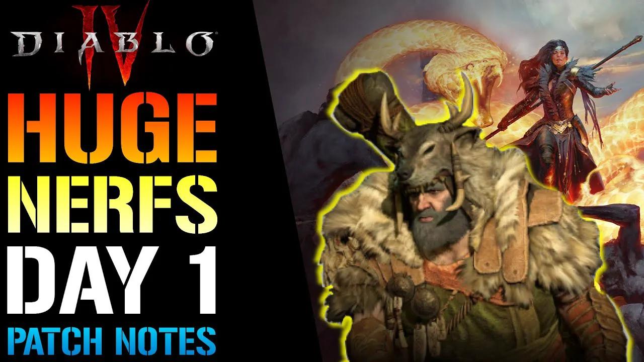 Diablo 4 Huge Nerfs Buffs To Classes Dungeon Changes More Day 1