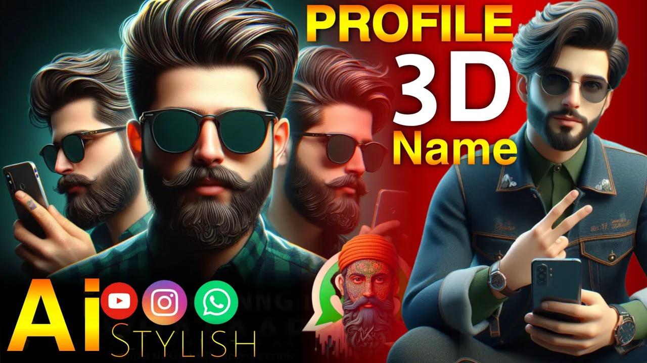 Ai Automation 3D Profile Create Make Stylish Dp For Graphics Editing Course