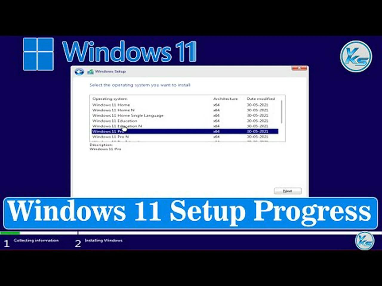 Windows 11 Setup Progress