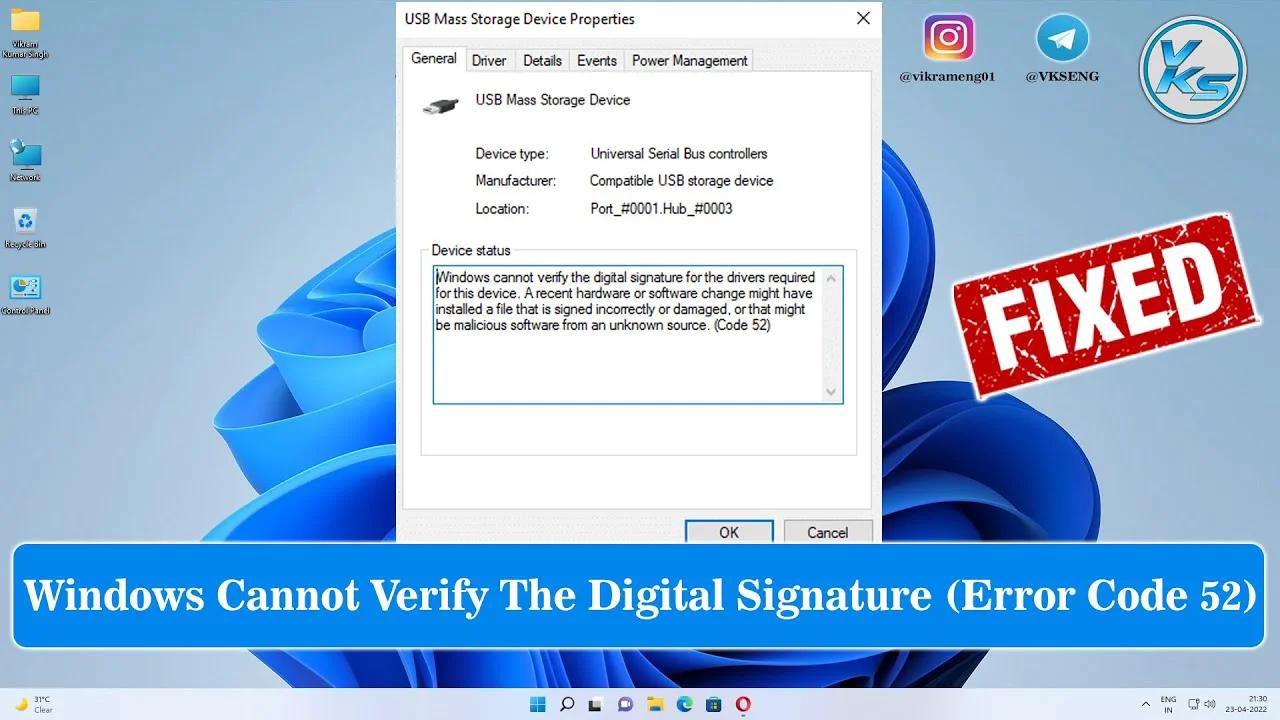 How To Fix Windows Cannot Verify Digital Signature For The Drivers ... How To Fix Windows Cannot Verify Digital Signature For The Drivers ...