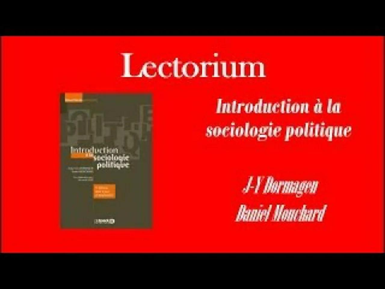 Lectorium introduction a la sociologie