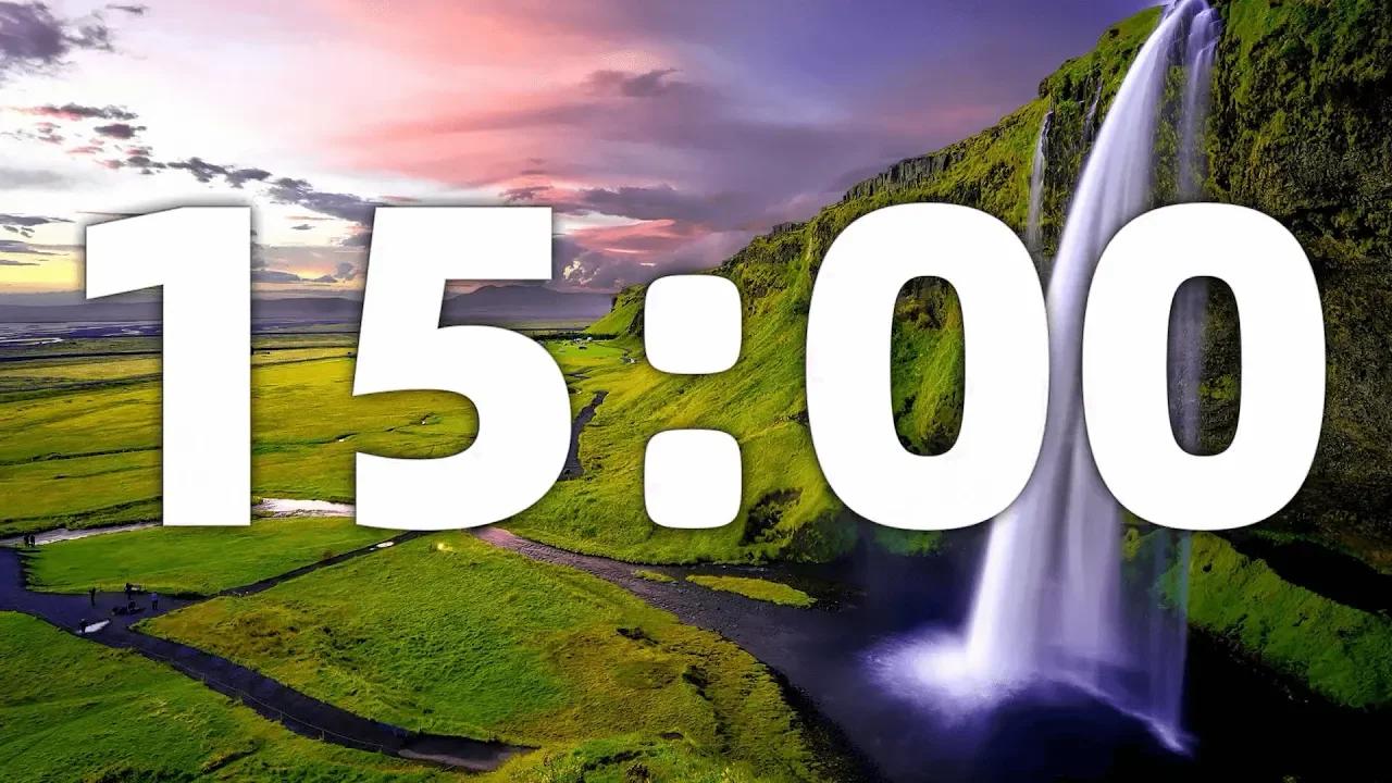 15 Minute Countdown Timer With Ticking Sound And Alarm Clock