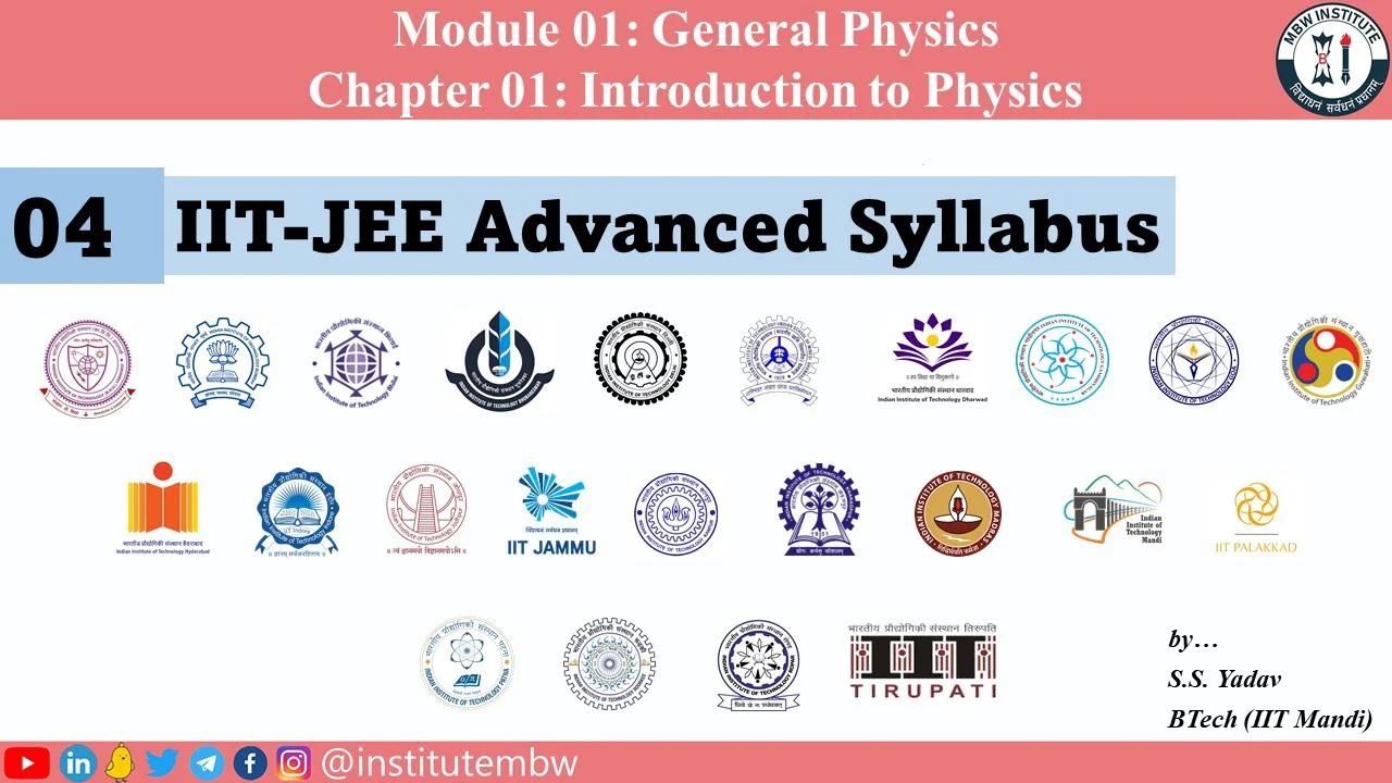 IIT-JEE Advanced Syllabus | Chapter 01 | Module 01