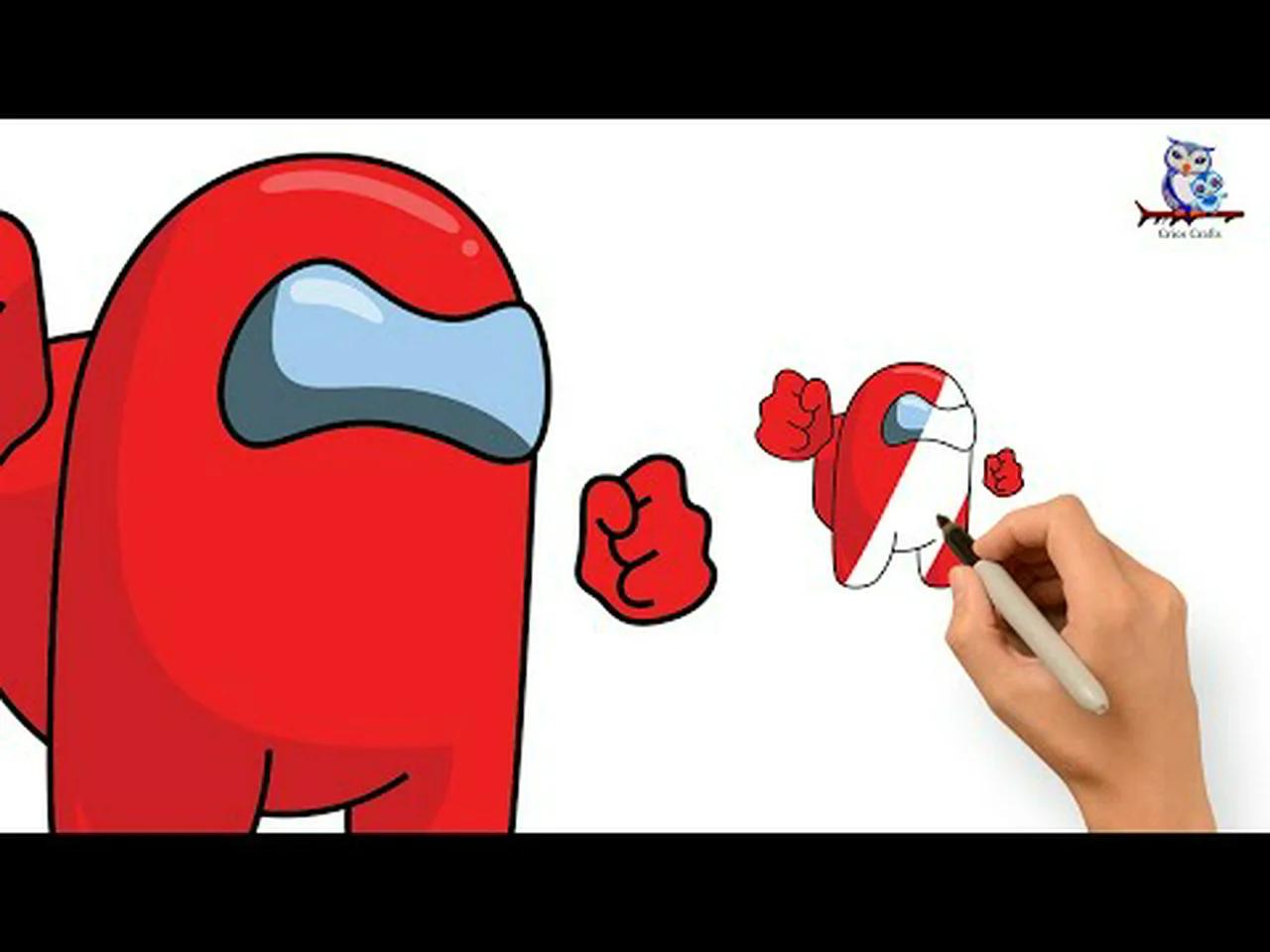 How To Draw Among Us Crewmate - Tutorial