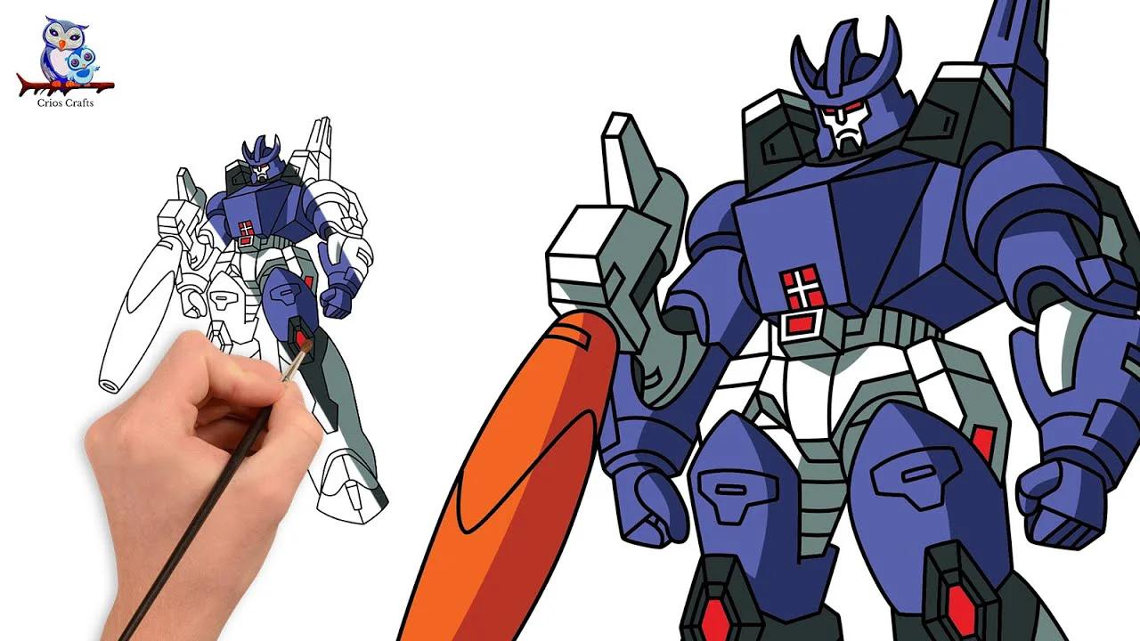How to Draw Transformers Galvatron G1 - Step by Step