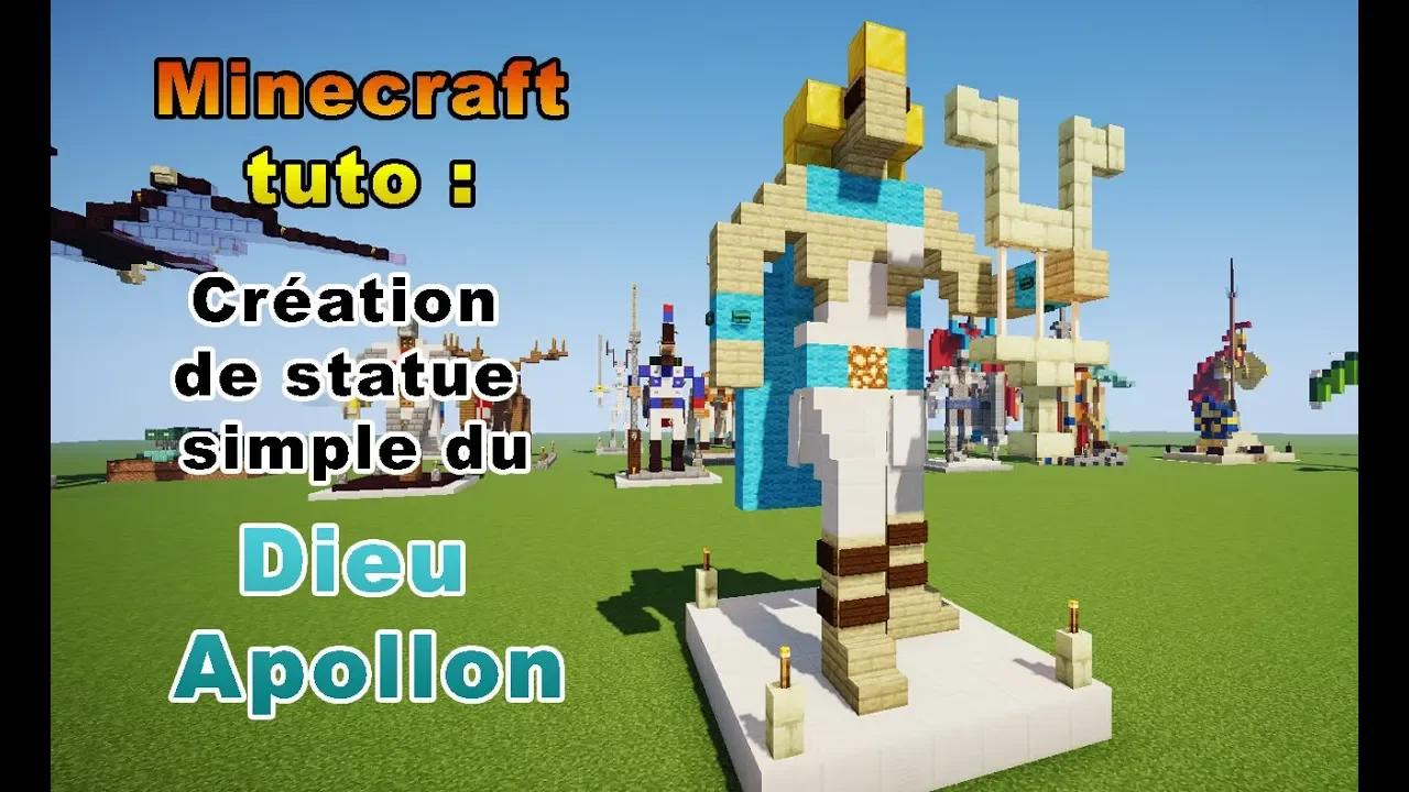 Minecraft Tuto - statue simple du Dieu Apollon.