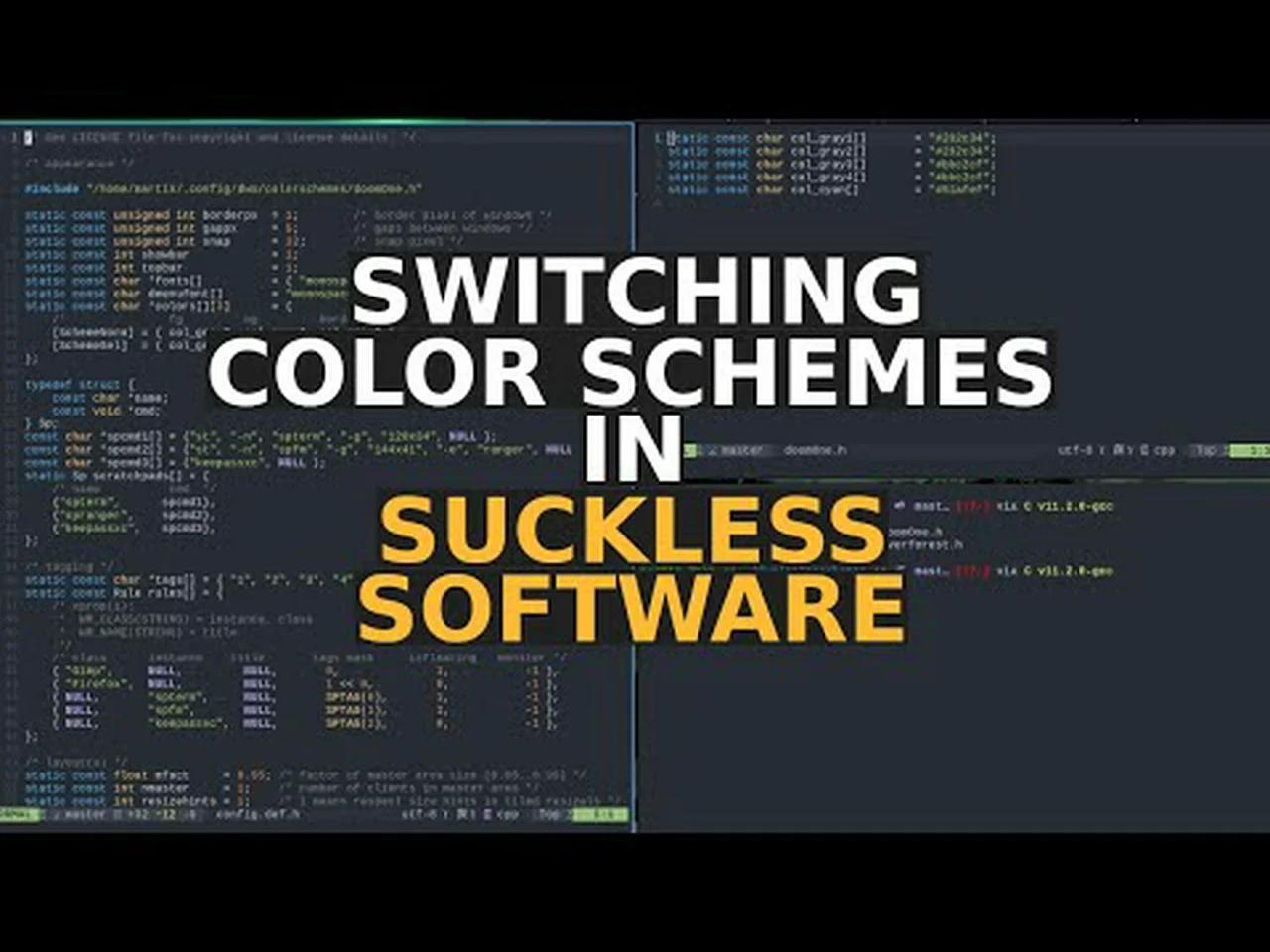 How to switch color schemes in Suckless software