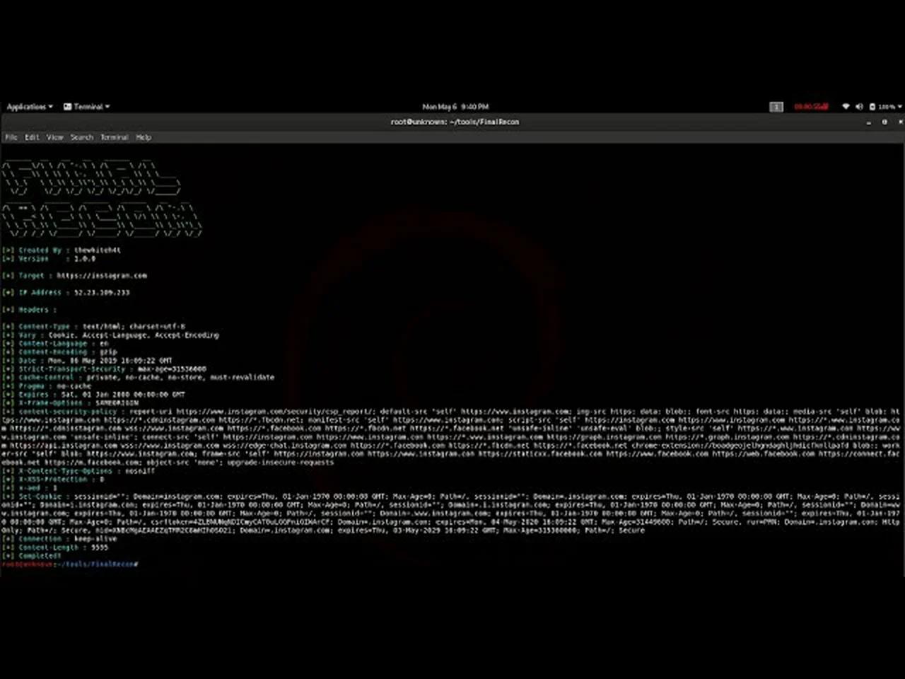 FinalRecon | OSINT Tool for All-In-One Web Recon | thewhiteh4t