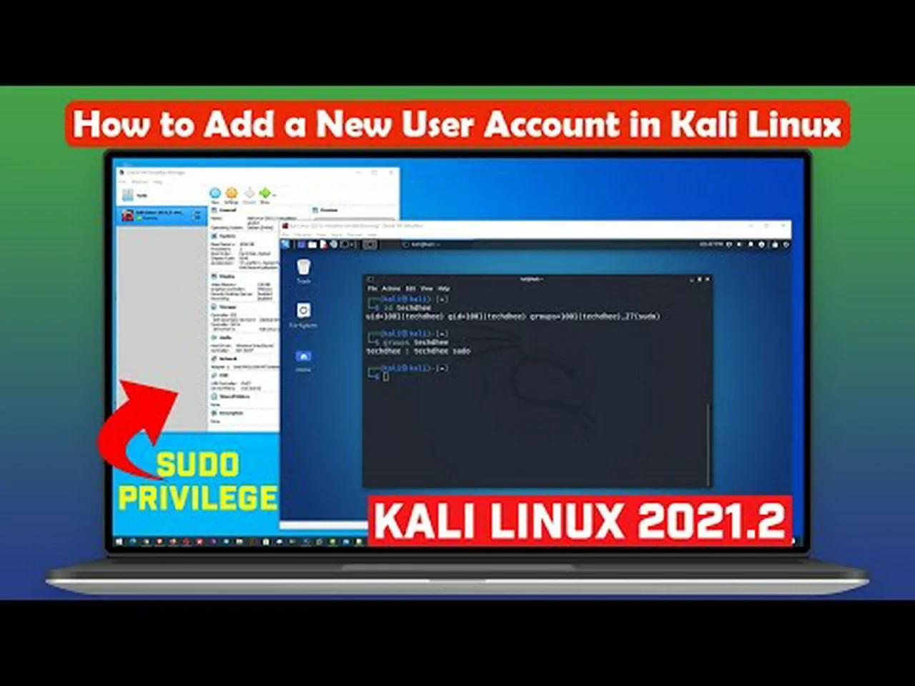 How to Add Your Own Account in Kali Linux on VirtualBox with root ...