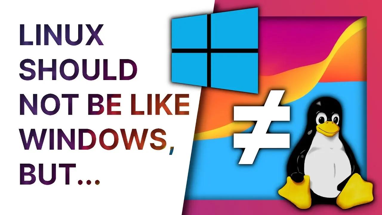 There is only ONE way in which Linux should copy Windows