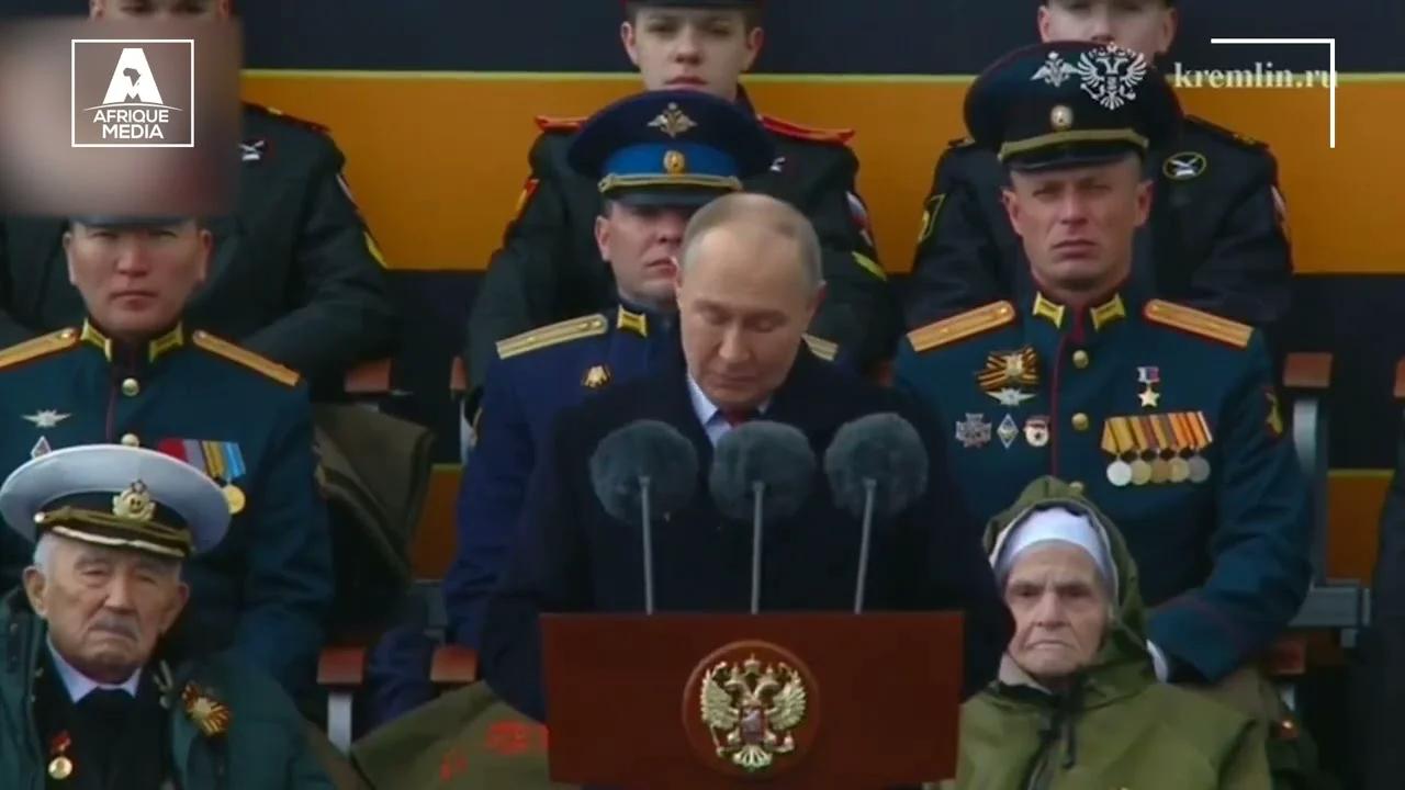 DISCOURS DE VLADIMIR POUTINE LORS DU DÉFILÉ MILITAIRE SUR LA PLACE ROUGE.