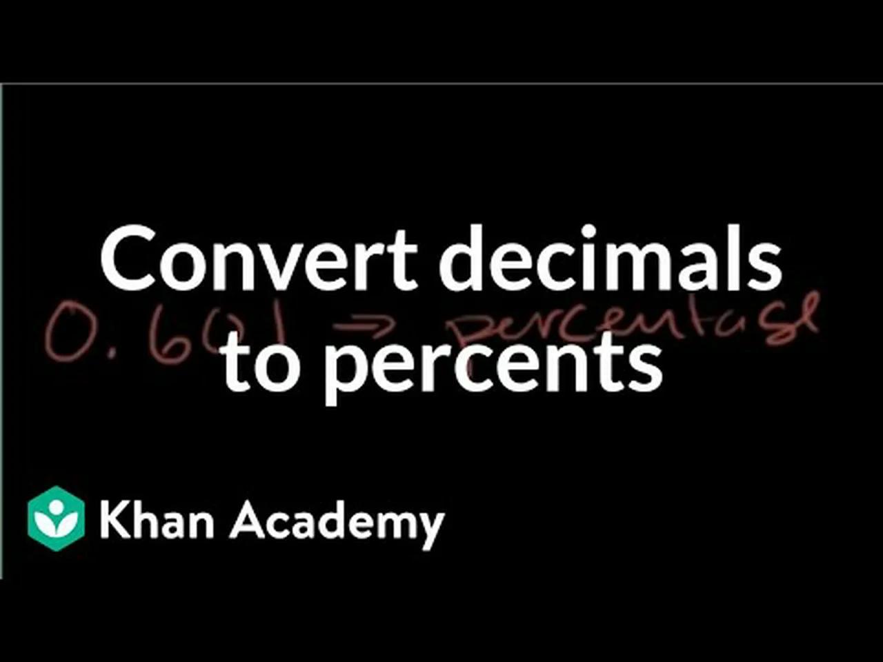 Converting decimals to percents | Decimals | Pre-Algebra | Khan Academy