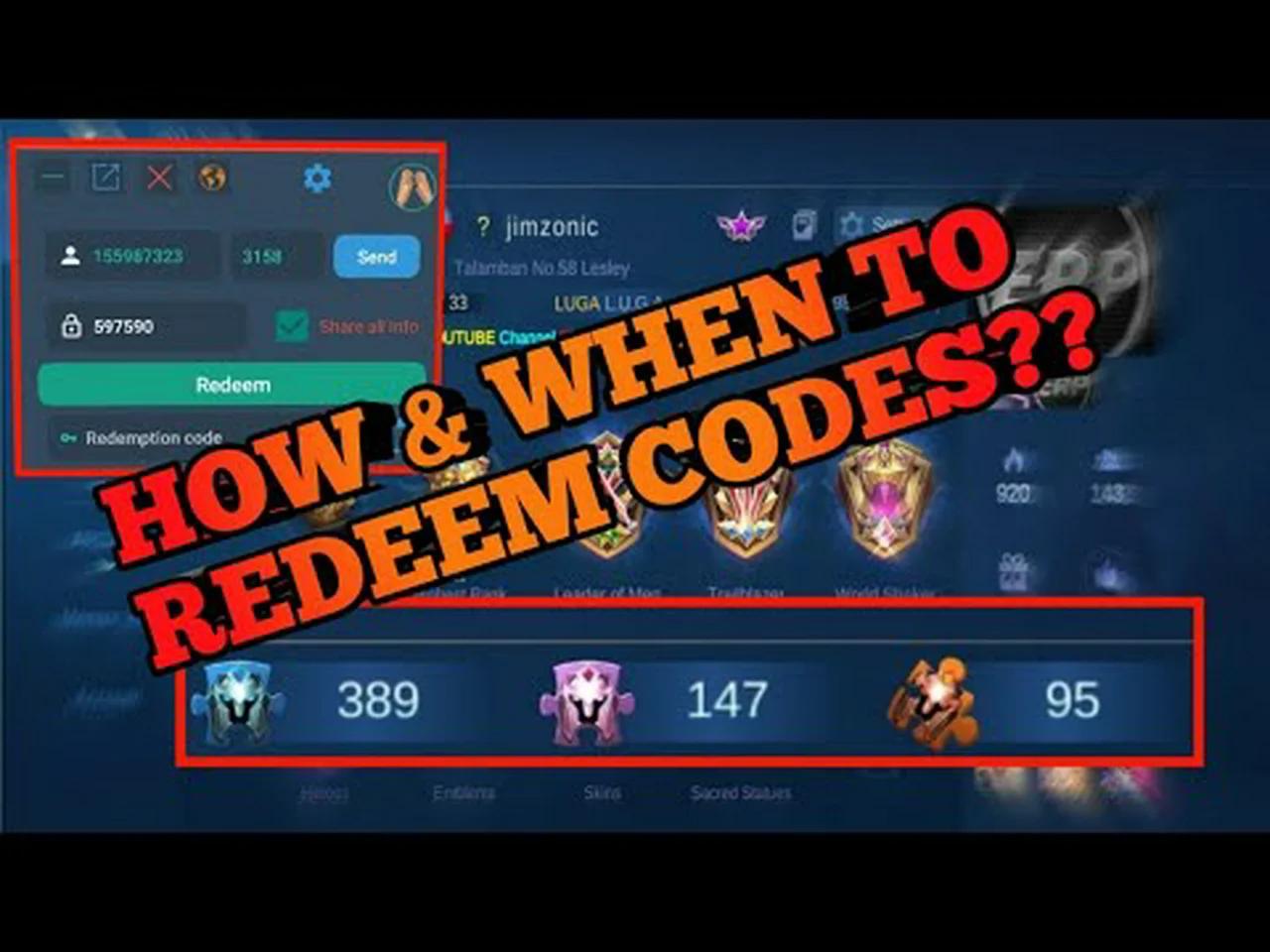 How and When to Redeem Codes (Proper way) | Mobile Legends Redeem Codes ...