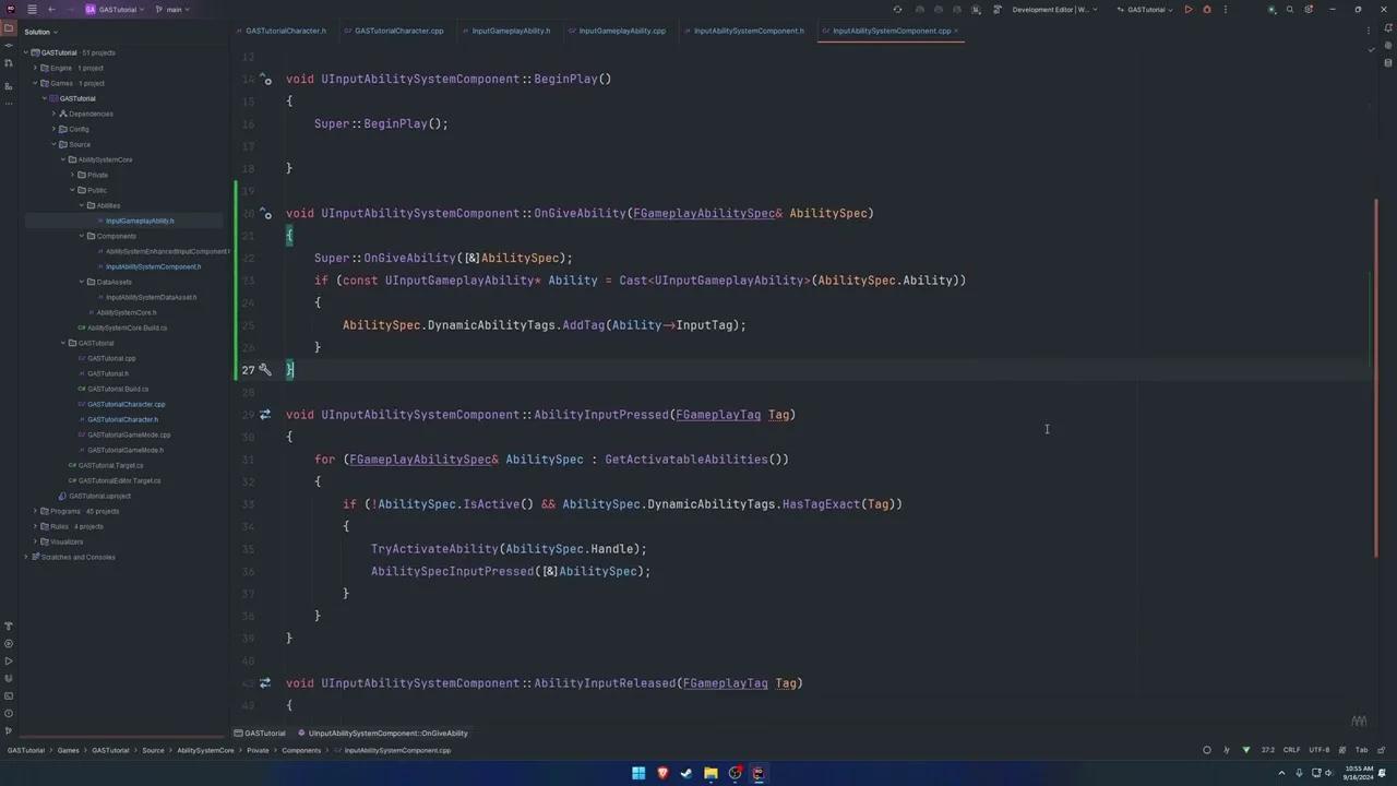 Unreal Engine Gameplay Ability System Prerequisites 8 Activate And End Ability By Input