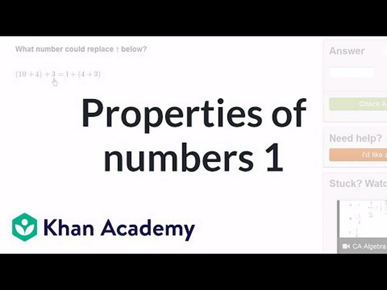 Properties of numbers 1 | Arithmetic properties | Pre-Algebra | Khan ...