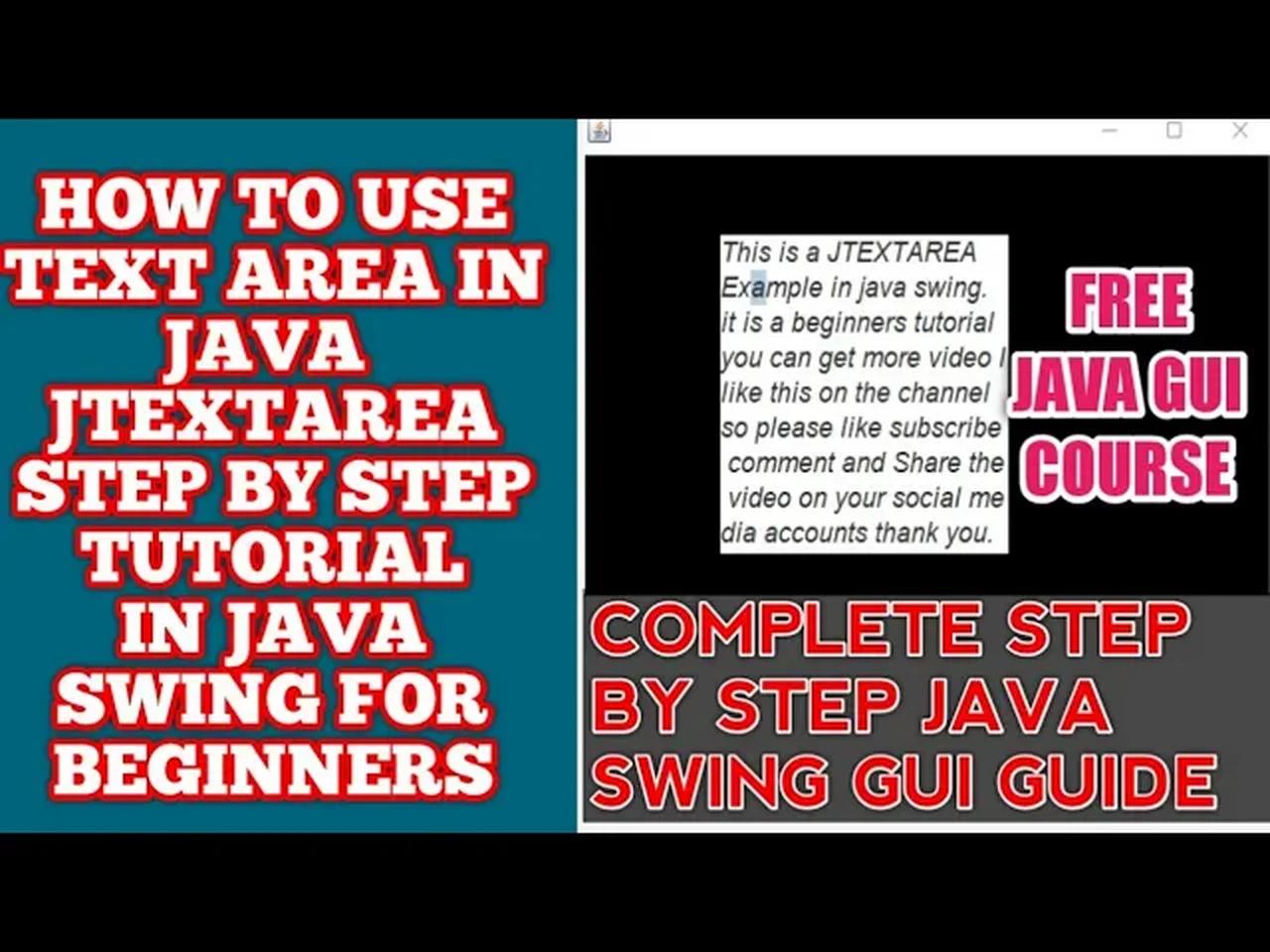 JAVA TEXTAREA | TEXTAREA JAVA | TEXTAREA IN JAVA SWING | JTextArea