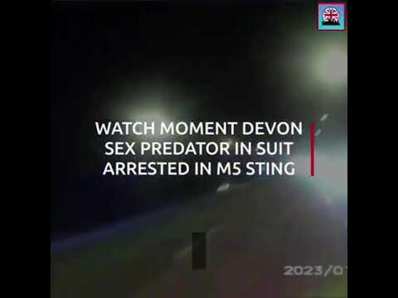 Bodycam footage shows police arresting s*x predator in M5 sting