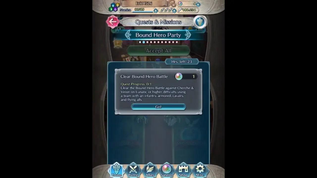 ErikH526 - Fire Emblem Heroes - Bound Hero Battle Cherche & Virion Party Quest - 08-05-2020