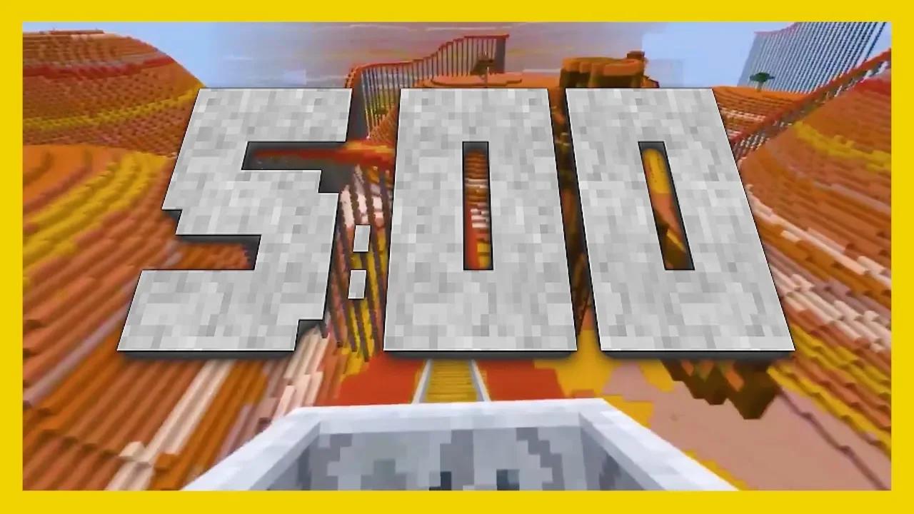 5 Minute Countdown Timer Roller Coaster [MINECRAFT]⛏️🎢