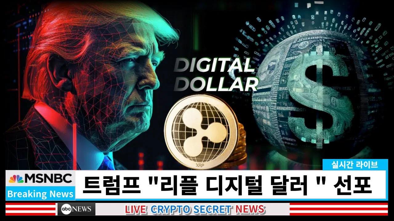 트럼프 리플 디지털 달러 선포 리플코인 Xrp 리플나스닥상장 리플대응 리플전망 리플속보