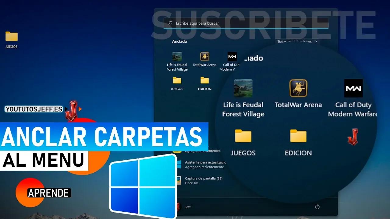 Como ANCLAR Carpetas al Menu WINDOWS 11