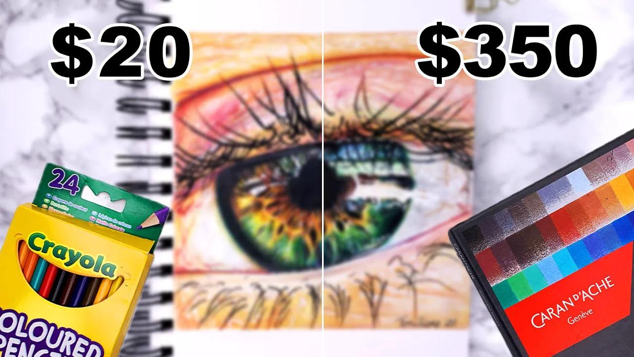 Cheap Vs Expensive Art Supplies Drawing Realism With Colored Pencils
