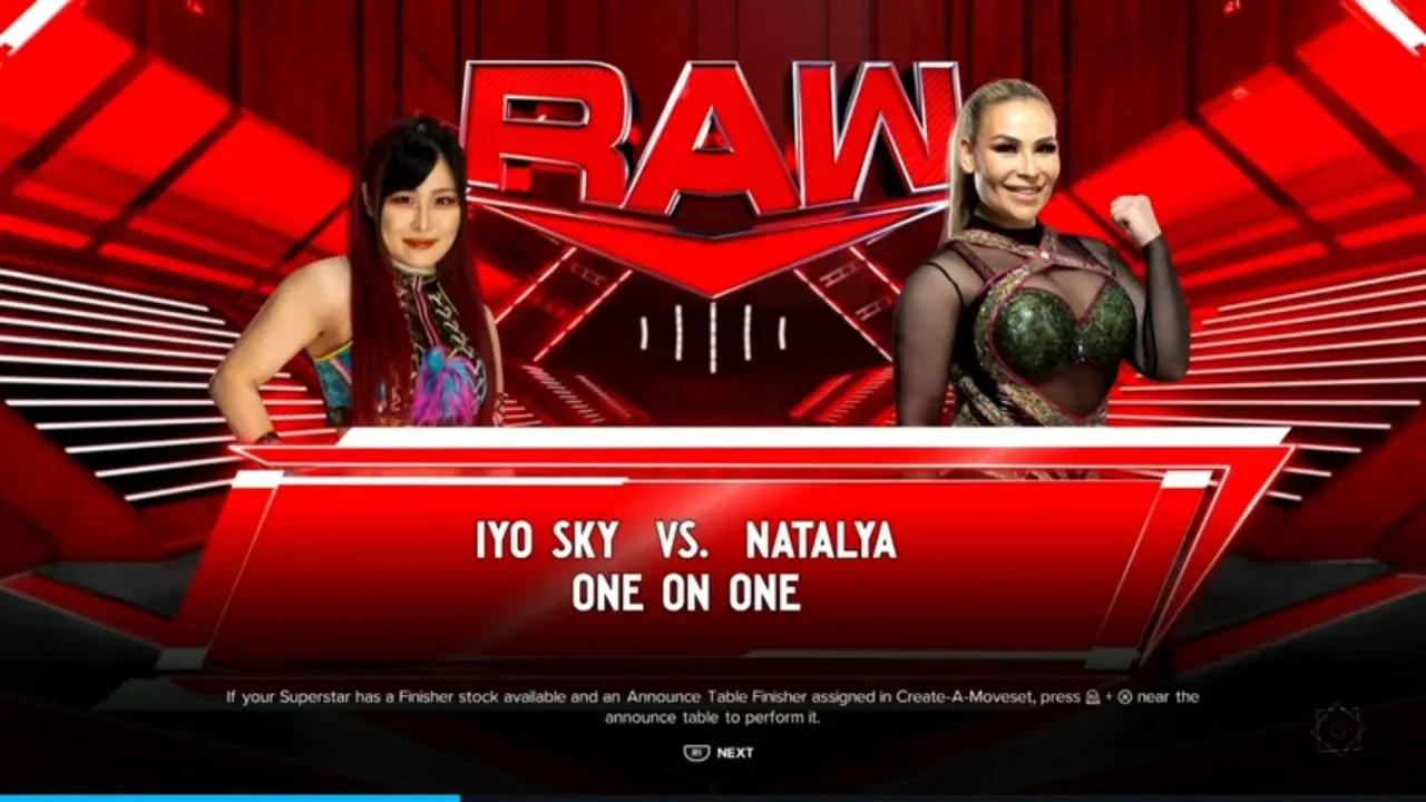 WWE Monday Night Raw IYO SKY vs Natalya First round match in the Queen ...