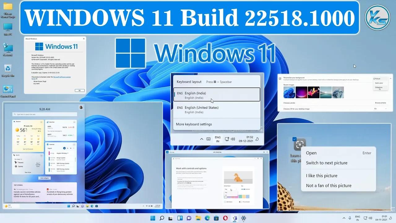 Windows 11 Build 22518 - Spotlight, Weather Widget On The Taskbar, Context Menu Changes & Fixes