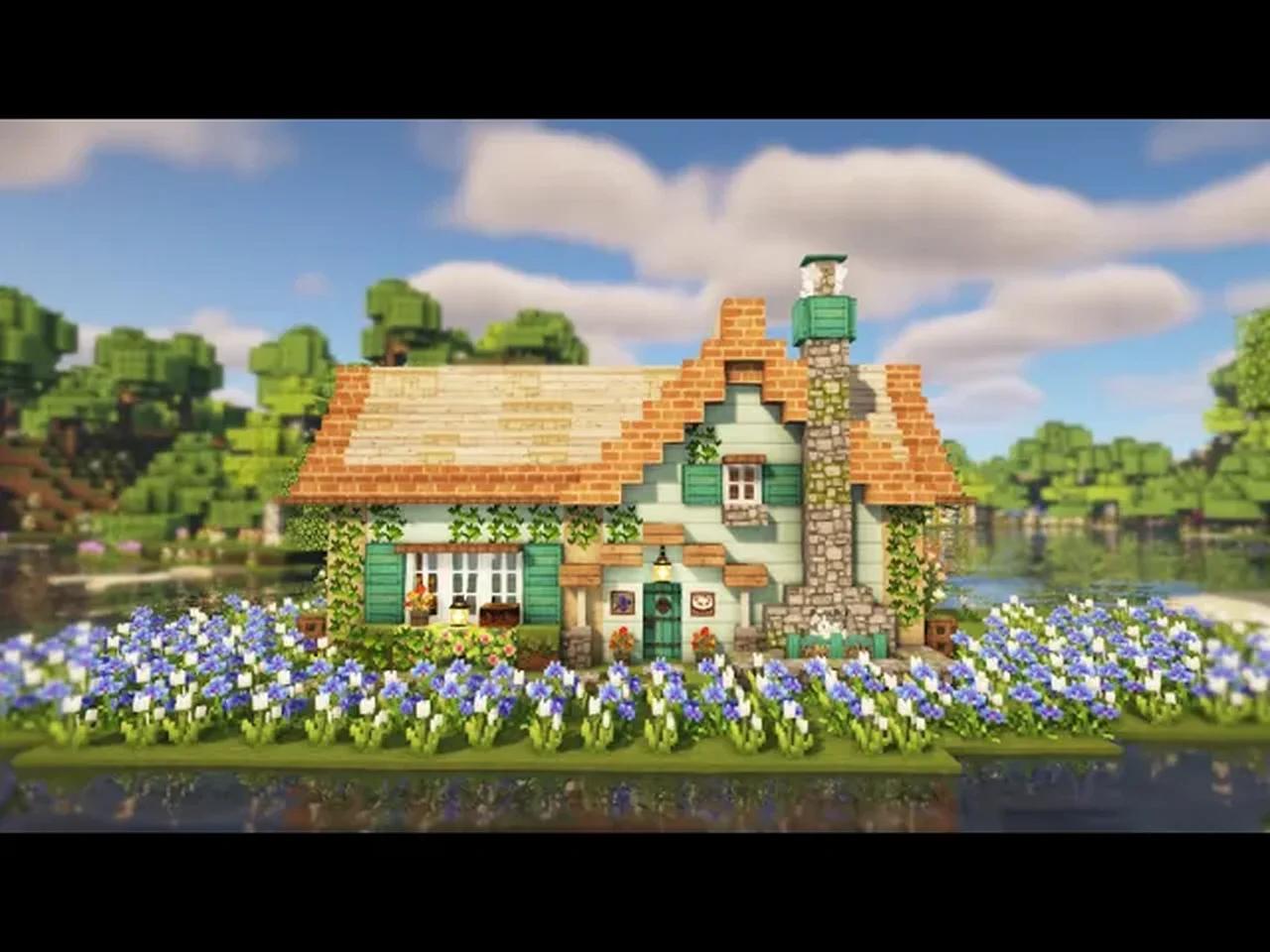 Minecraft Tutorial: How to Build a Easy Rural Cottage