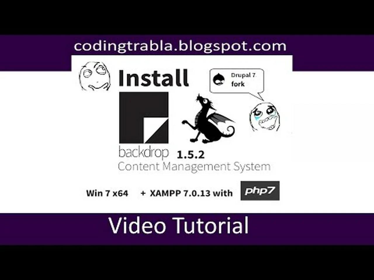 Install Backdrop Cms 152 On Windows 7 Localhost Xampp 7013 With Php7 Drupal 7 Fork Byao