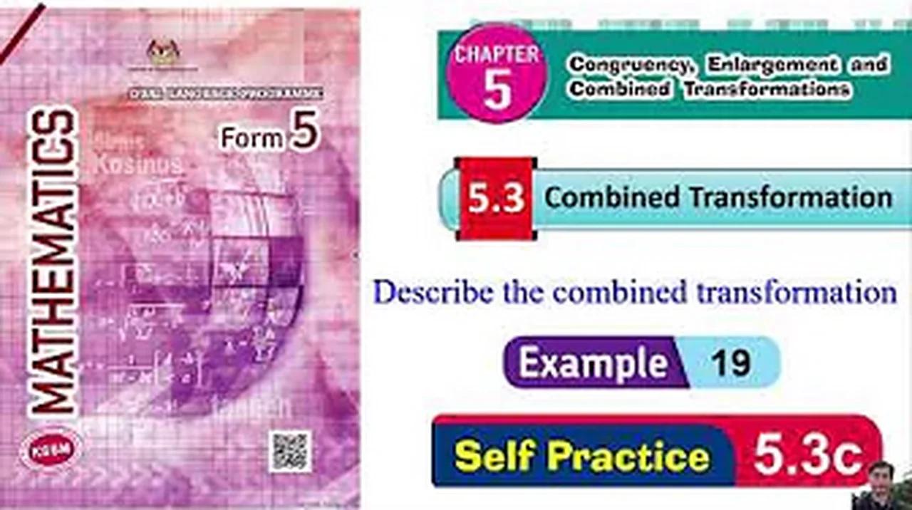 #KSSM #MATHEMATICS FORM 5 Describe the Combined #Transformation Example 19