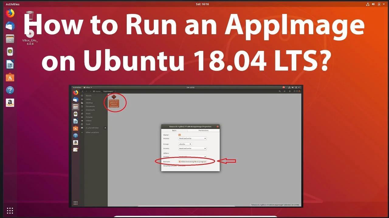 How to Run an AppImage on Ubuntu 18.04 LTS?