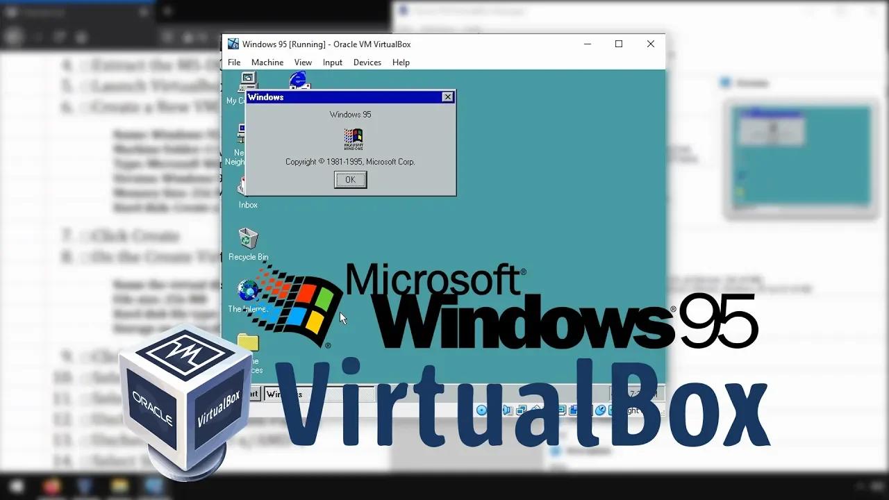Running a Windows 95 VM in Virtualbox