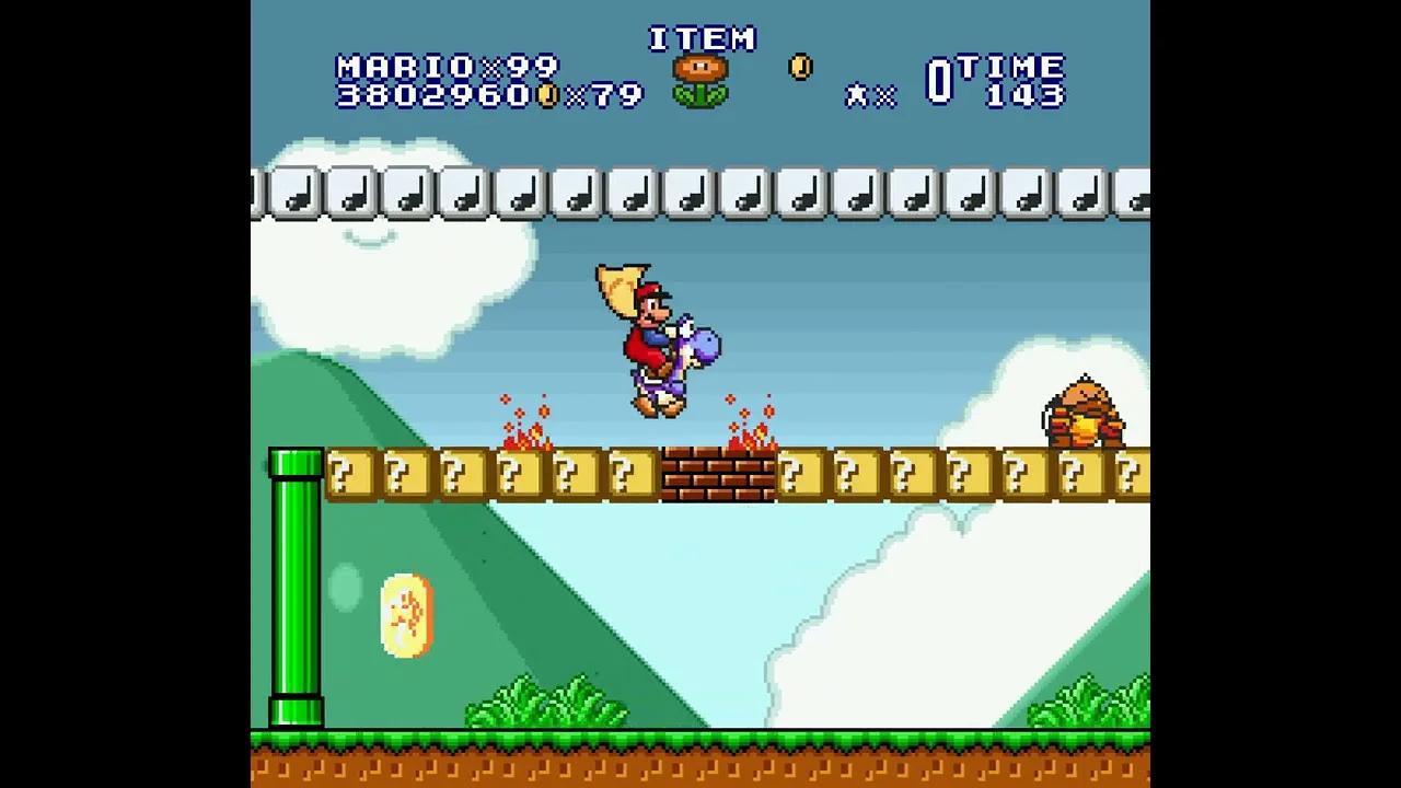 Super Mario World: Super Mario Bros. Style Hack - Funky