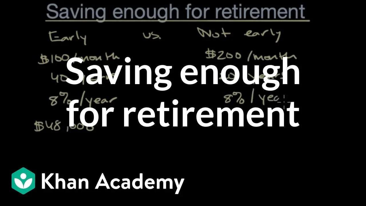 Saving enough for retirement | Investments and retirement | Financial ...