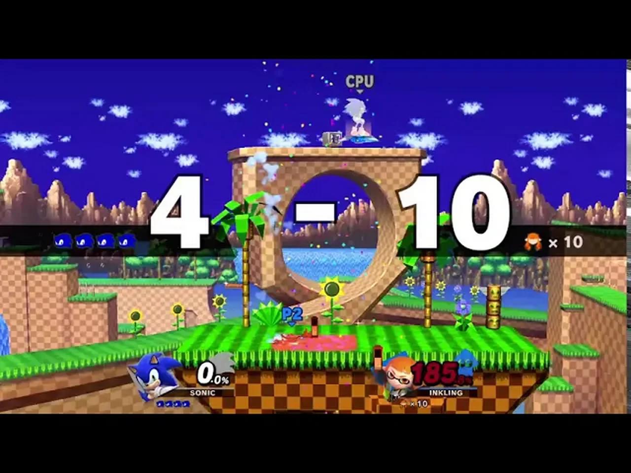 Super Smash Bros. Ultimate (Sonic the Hedgehog Vs. Inkling Girl)
