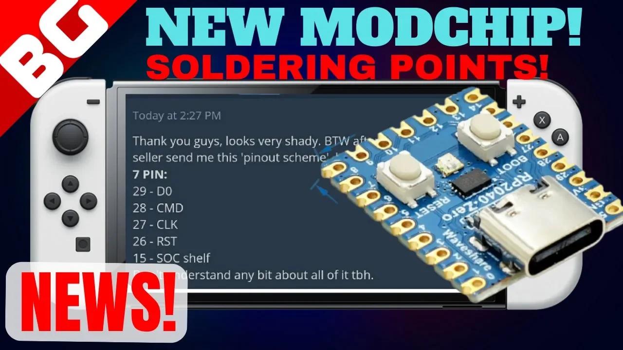 Rp2040 Zero Modchip Soldering Points On SWITCH!