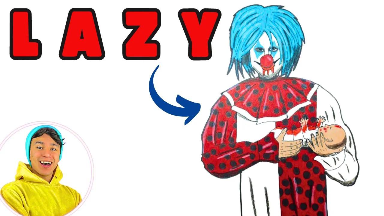 Como DIBUJAR a LAZY PAYASO de la DEEP WEB (Parcerico) How to DRAW LAZY ...