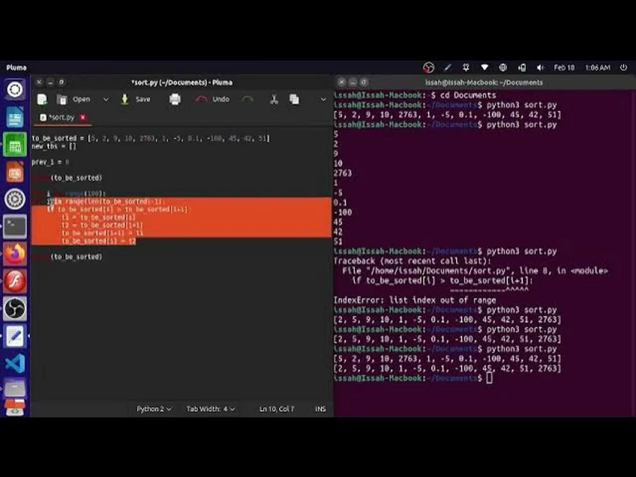 Python Tutorial How To Create A Sorting Algorithm Using Python