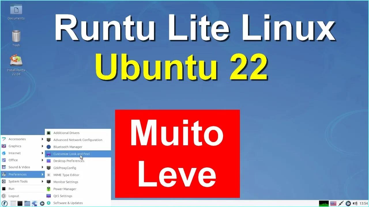 Runtu Lite Linux Russo base Ubuntu LTS Enxuto, rápido, leve e estável ...